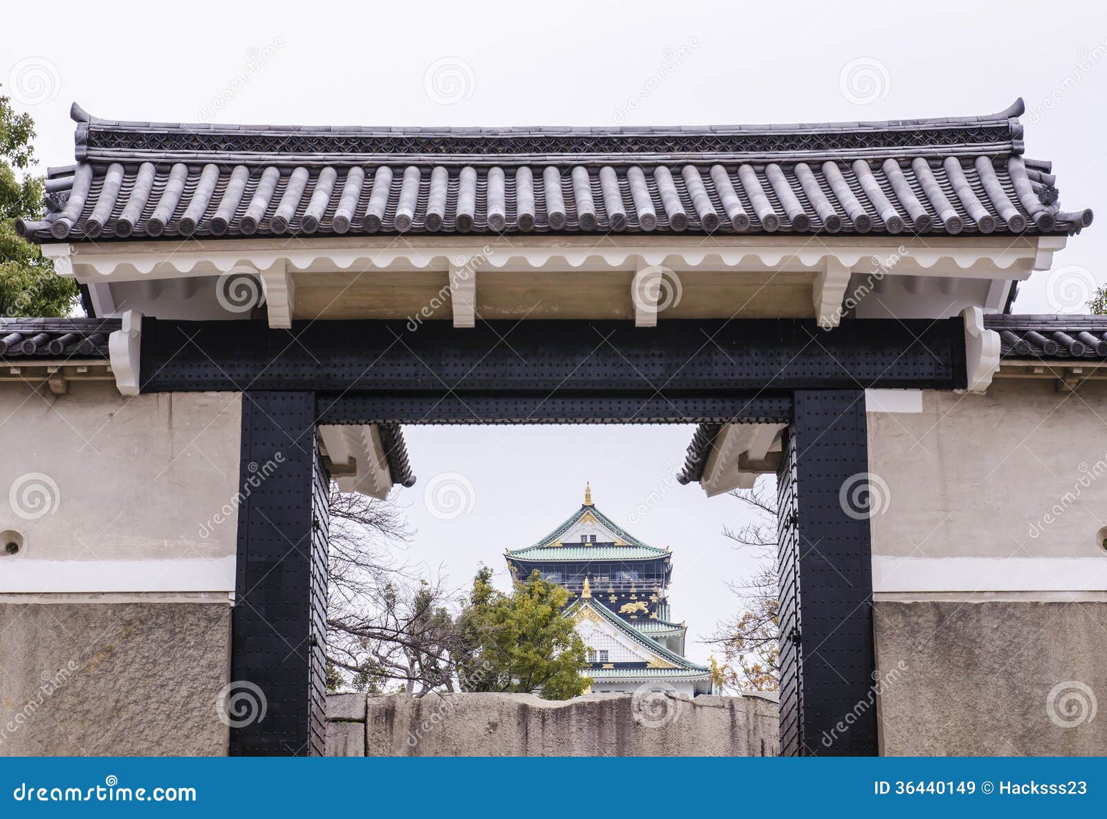 Main Entrance at Osaka Castle Stock Image - Image of japan, heritage ...
