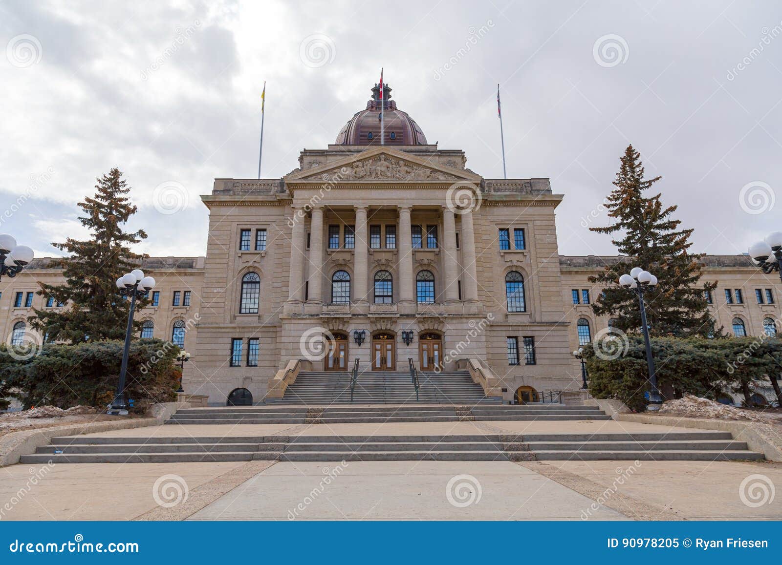 Main Entrance of Saskatchewan Legislative Building. Stock Image - Image ...