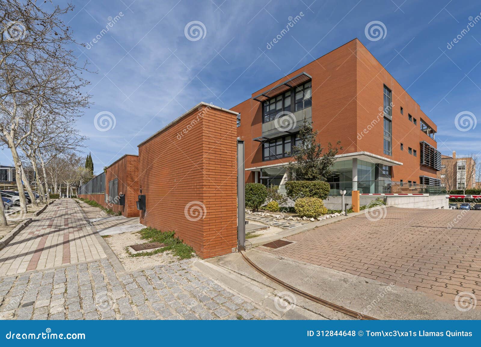 Main Facade of an Office Building with Perimeter Wall of the Same ...