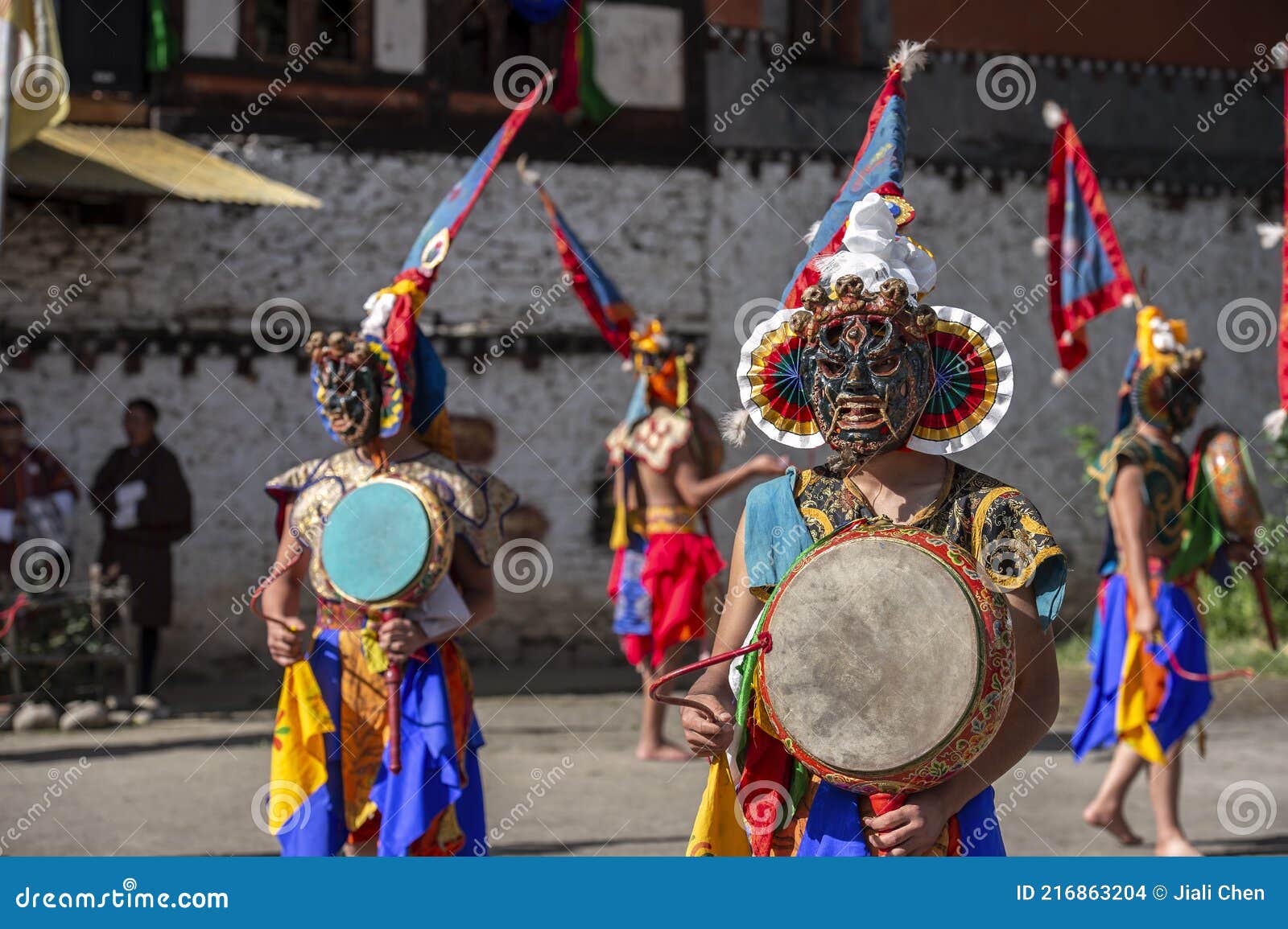 Bhutanese Cham Masked Dance, Dance of Wrathful Deities, Tamshing Goemba ...