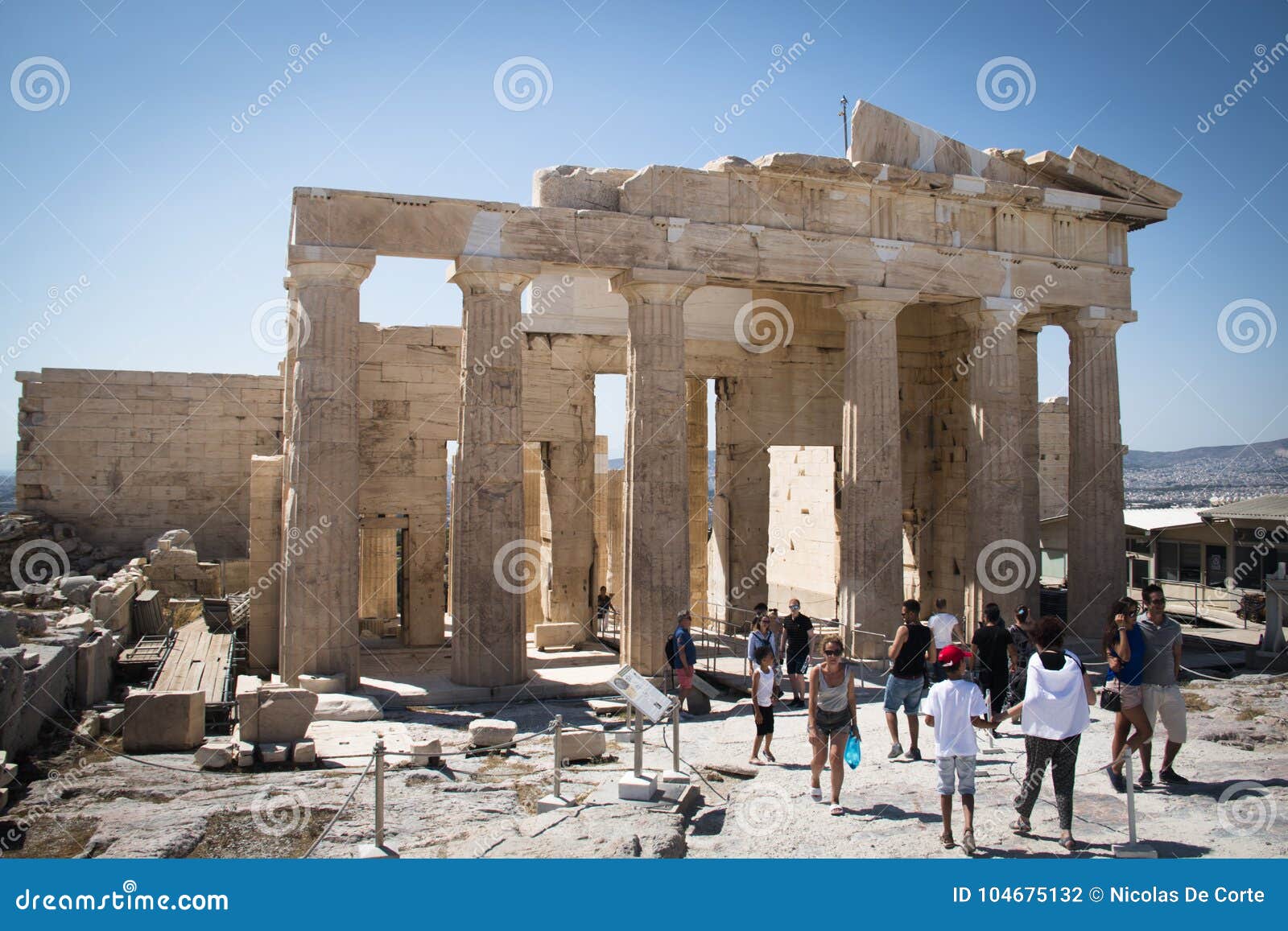 Main Gate on the Acropolis in Athens, Greece Editorial Photography ...
