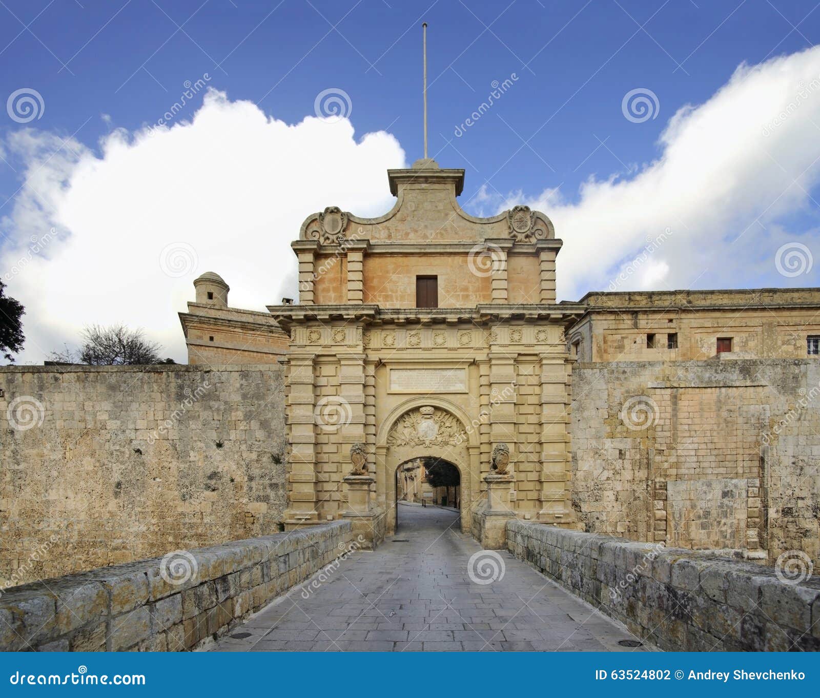 Main Gate of City in Mdina Malta Stock Photo - Image of city ...