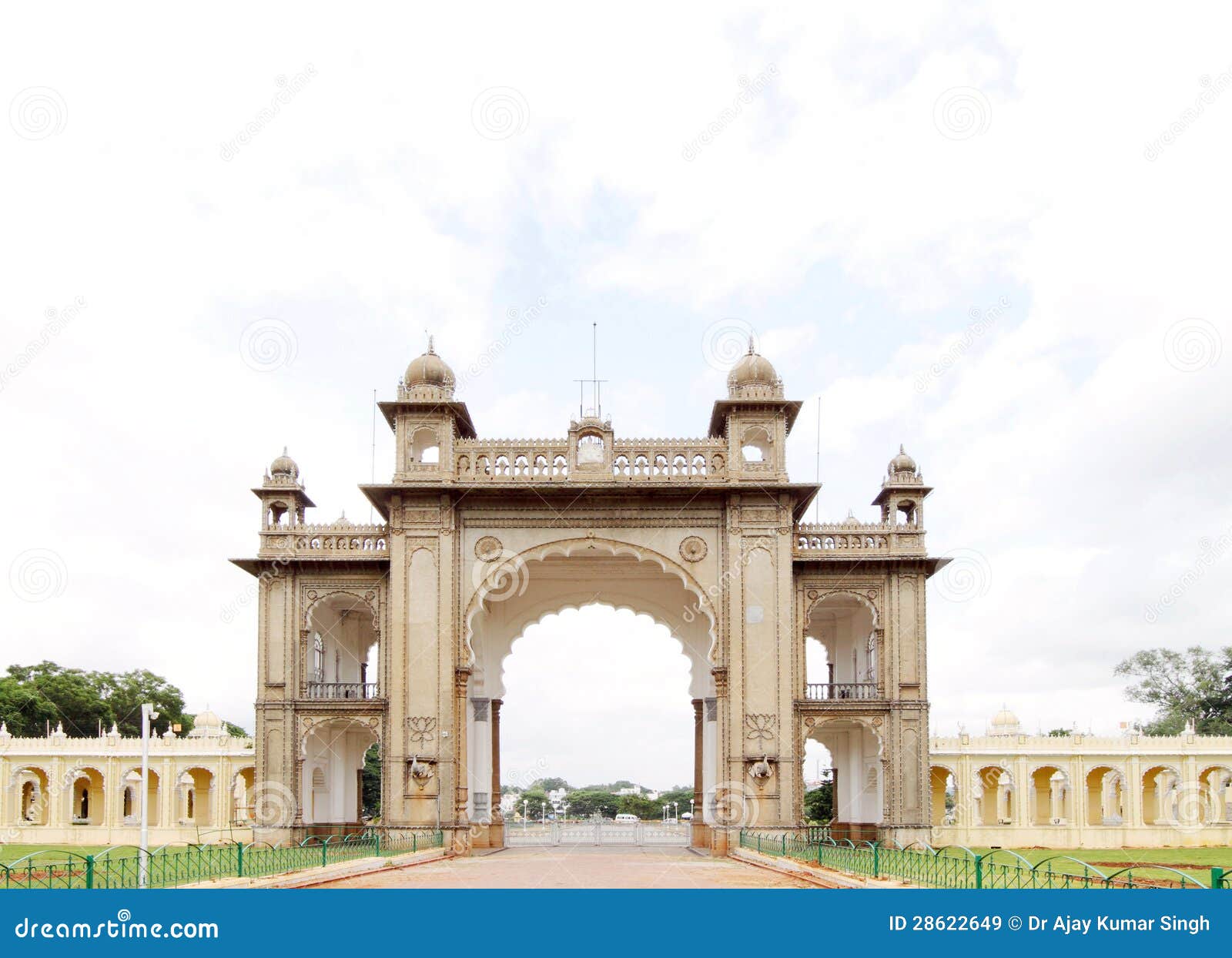 The Main Gate in the Eastern Side of the Mysore Palace Stock Image ...