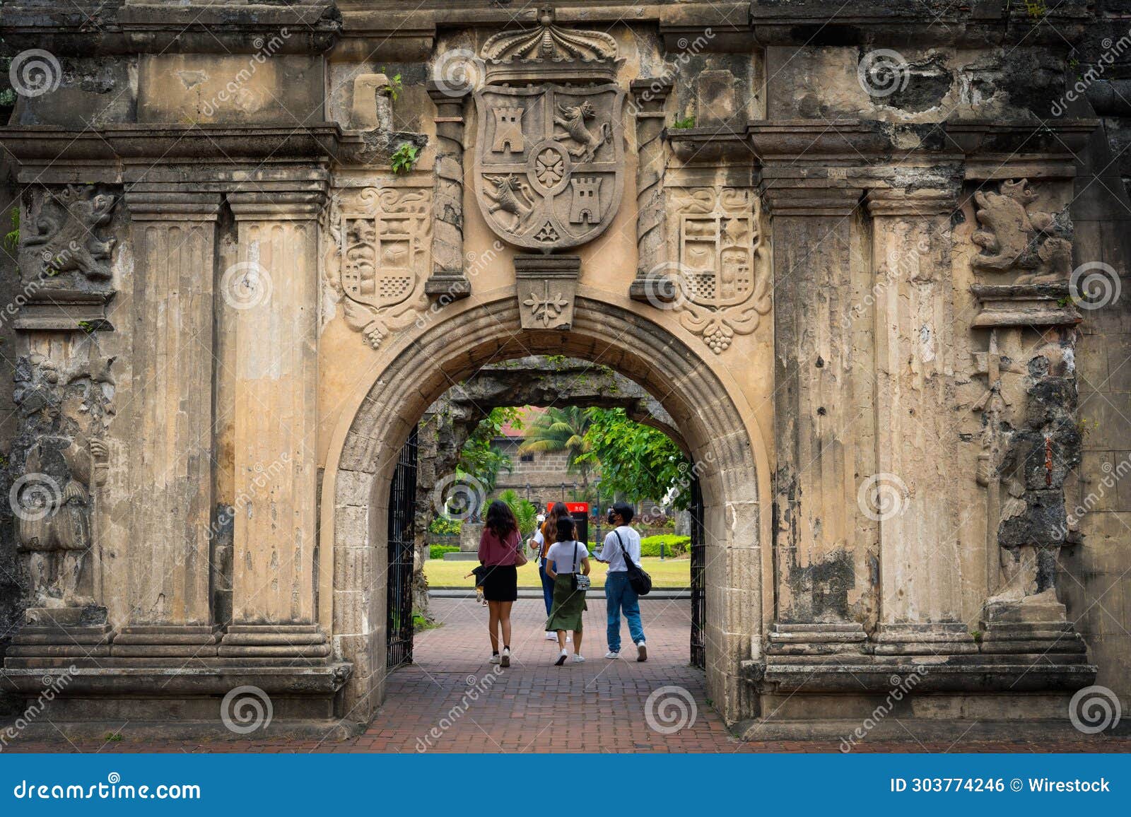 Main Gate of Fort Santiago, Manila, Philippines Stock Photo - Image of ...