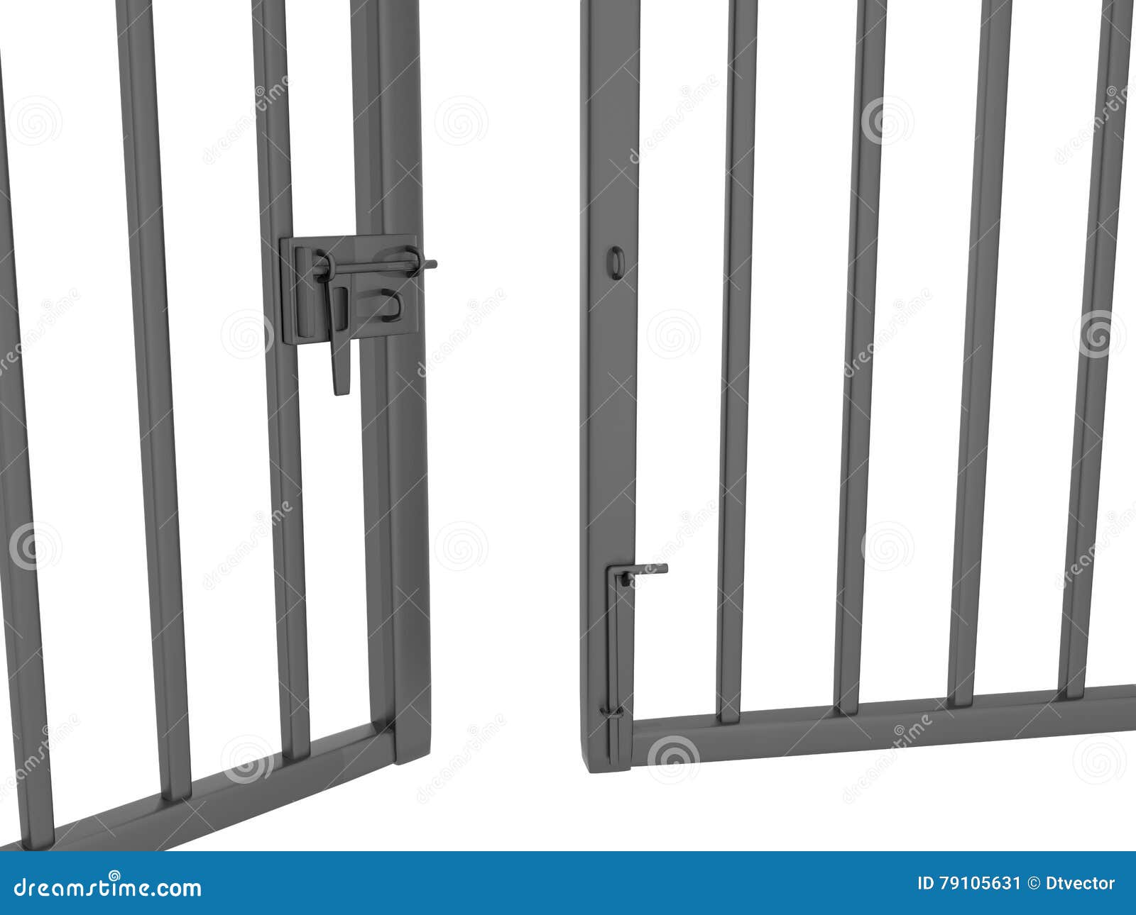 Main gate if no lock stock illustration. Illustration of descriptive ...