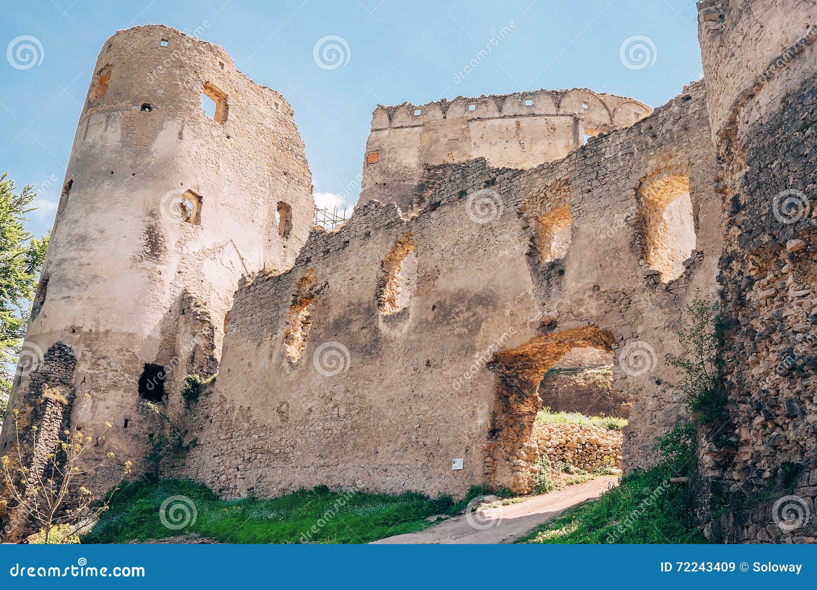 Main Gate in Lietava Castle, Slovakia Stock Image - Image of lietava ...