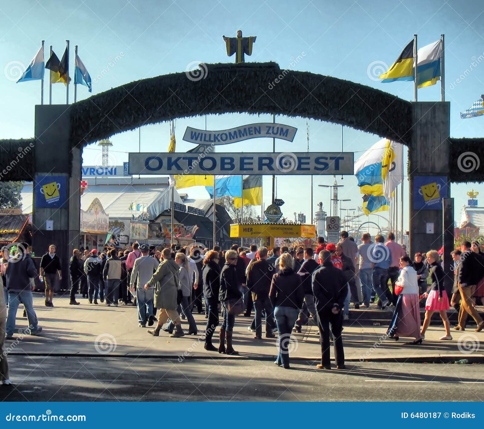 Main Gate of Oktoberfest Festival (HDR) Editorial Photography - Image ...