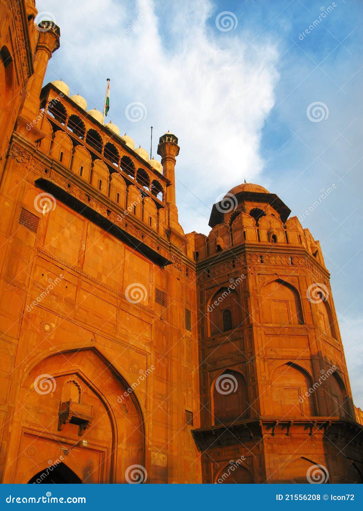 Main Gate of Red Fort at Sunset, New Delhi Stock Photo - Image of delhi ...