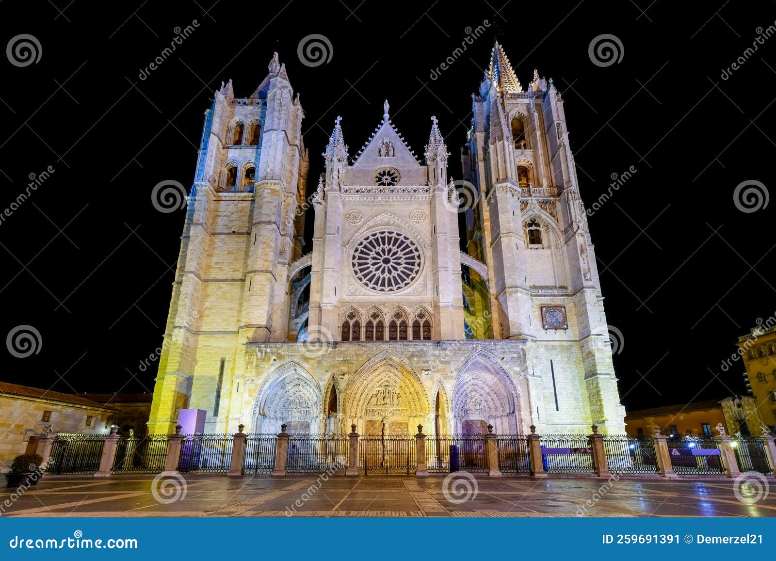 Leon Cathedral - Spain stock image. Image of building - 259691391
