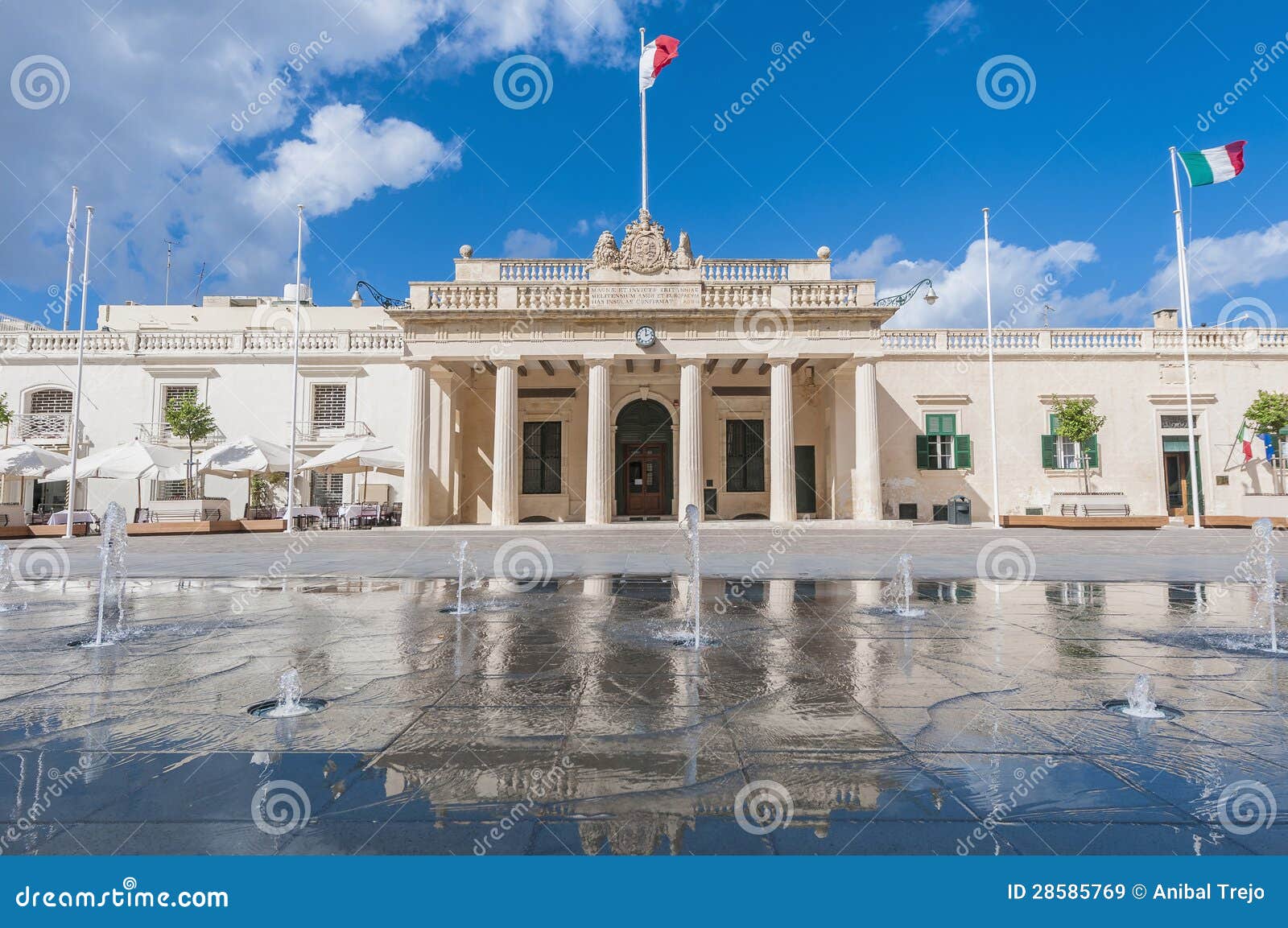 Main Guard Building in Valletta, Malta Stock Image - Image of ...