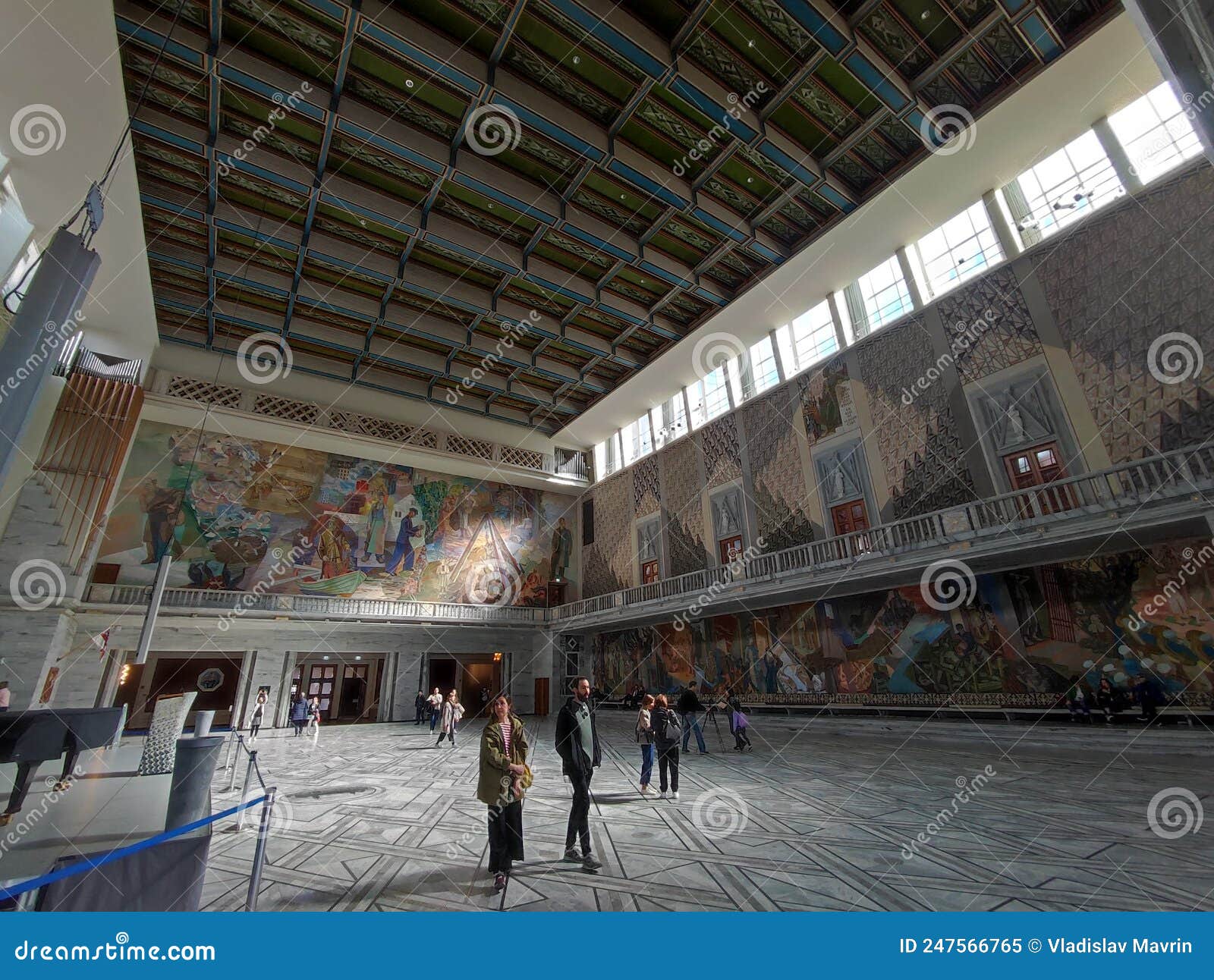 The Main Hall Inside Oslo City Hall, Oslo, Norway Editorial Image ...