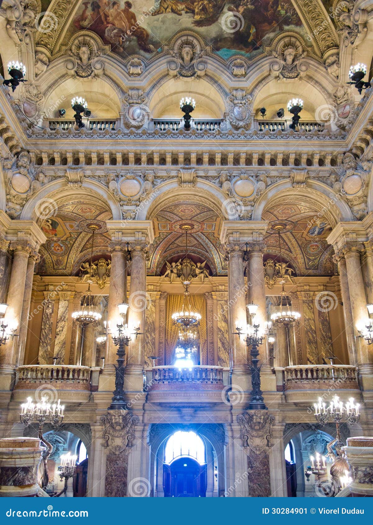 Palais Garnier interior stock image. Image of colorful - 30284901