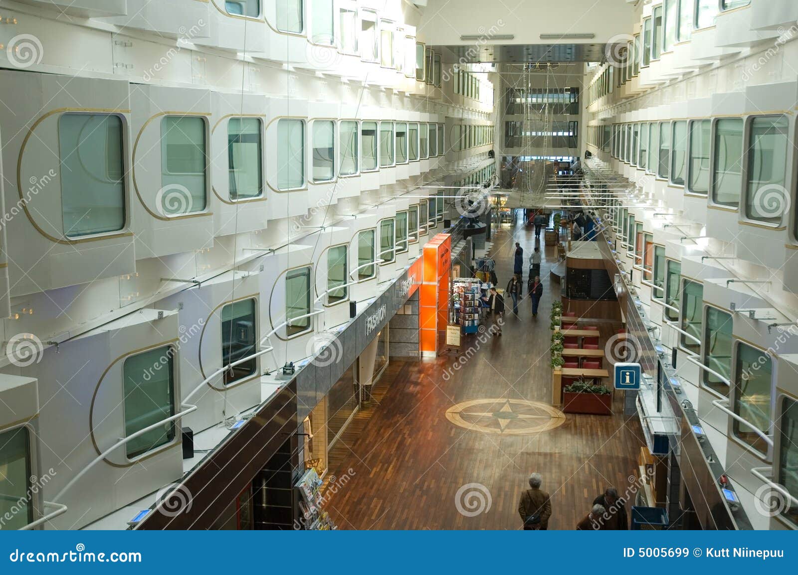 Main Hall of Large Cruise Ship Stock Image - Image of open, deck: 5005699