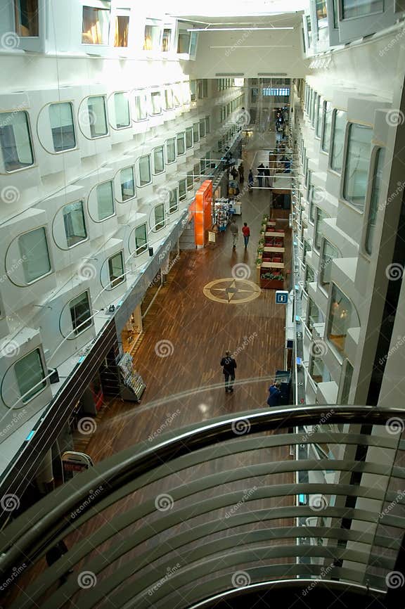 Main Hall of Large Cruise Ship Stock Photo - Image of main, hallway ...