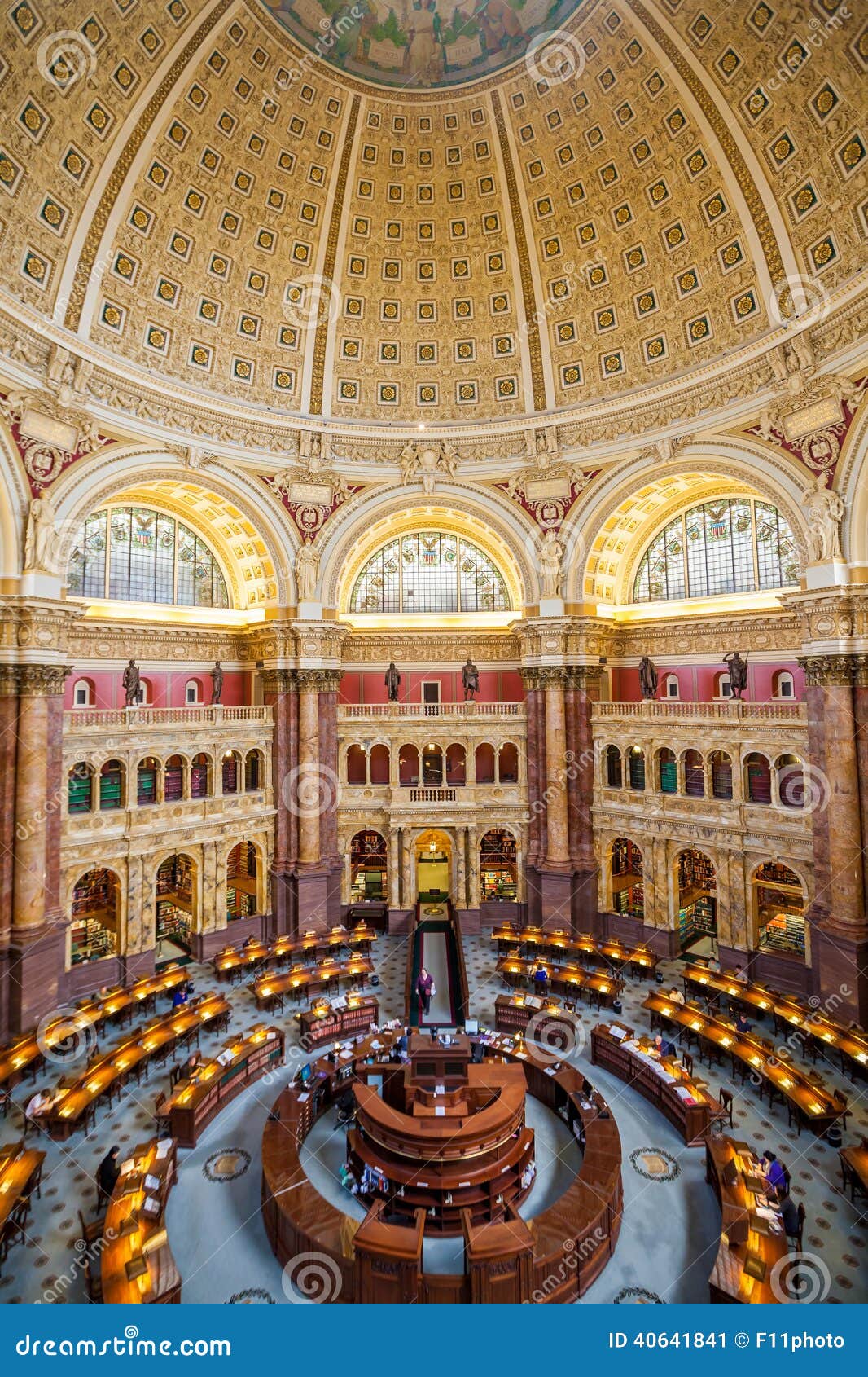 Main Hall of the Library of Congress Ceiling DC Stock Image - Image of ...