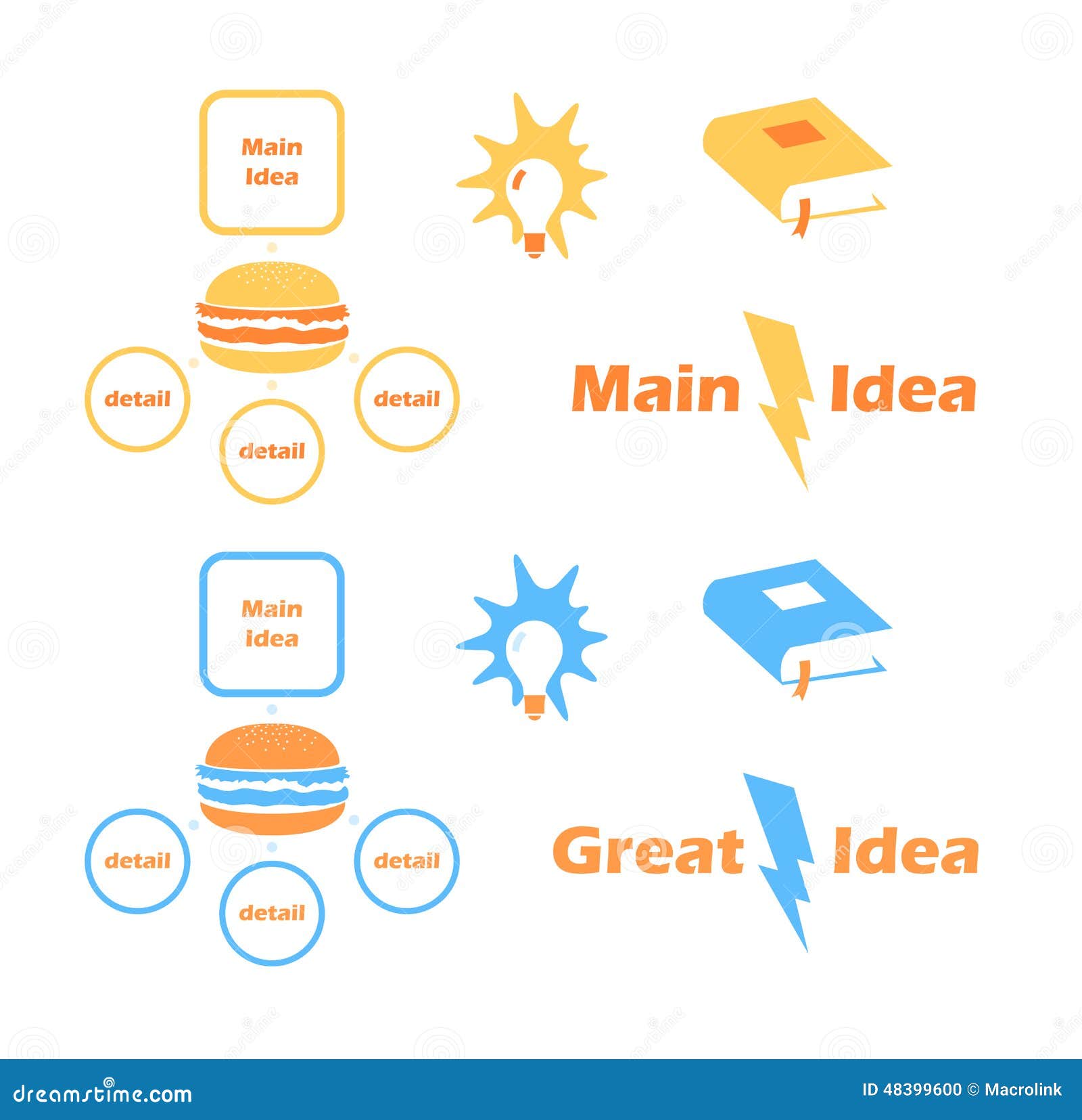Main Idea Collection Icons stock illustration. Illustration of business ...