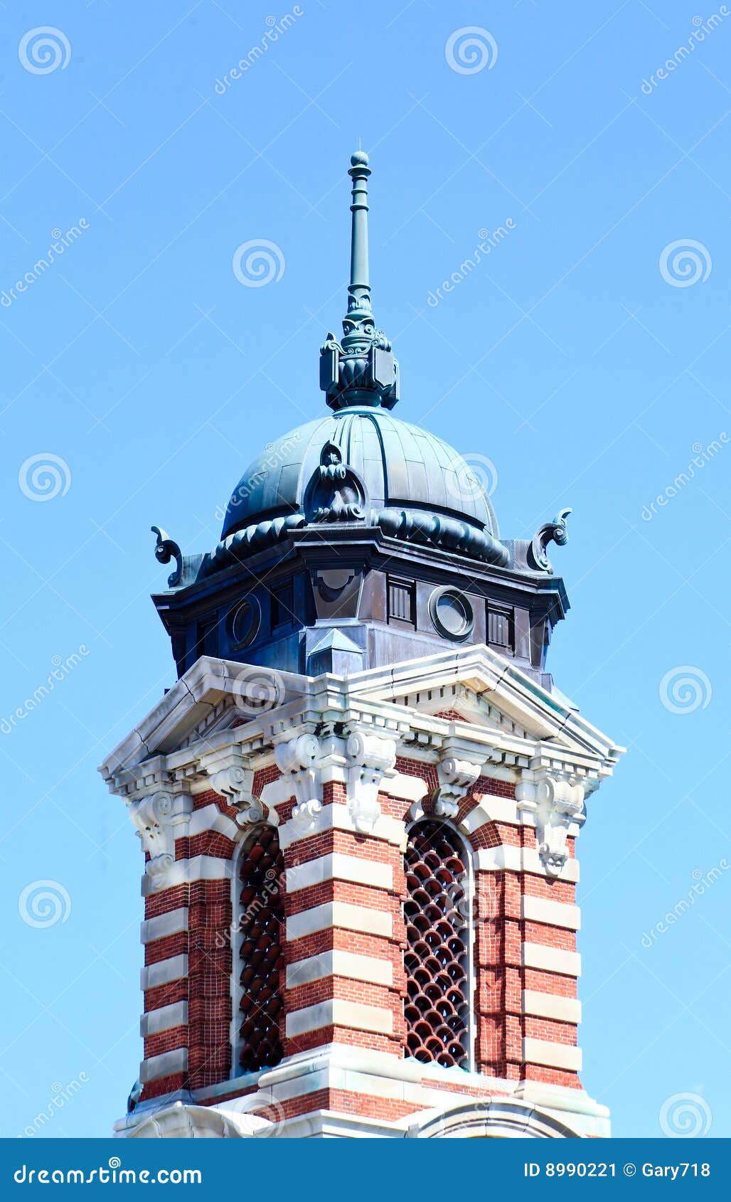 The Main Immigration Building on Ellis Island Stock Image - Image of ...