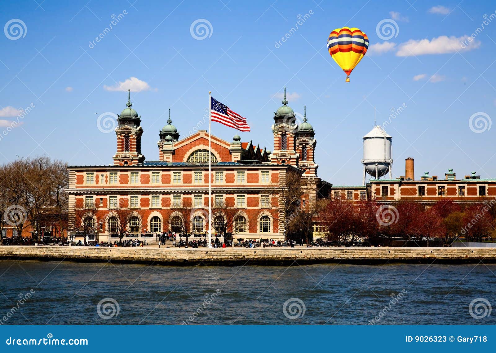 The Main Immigration Building on Ellis Island Stock Image - Image of ...