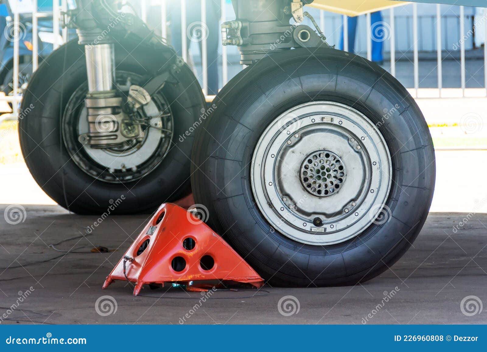 The Main Landing Gear of a Combat Fighter Stock Photo - Image of ...