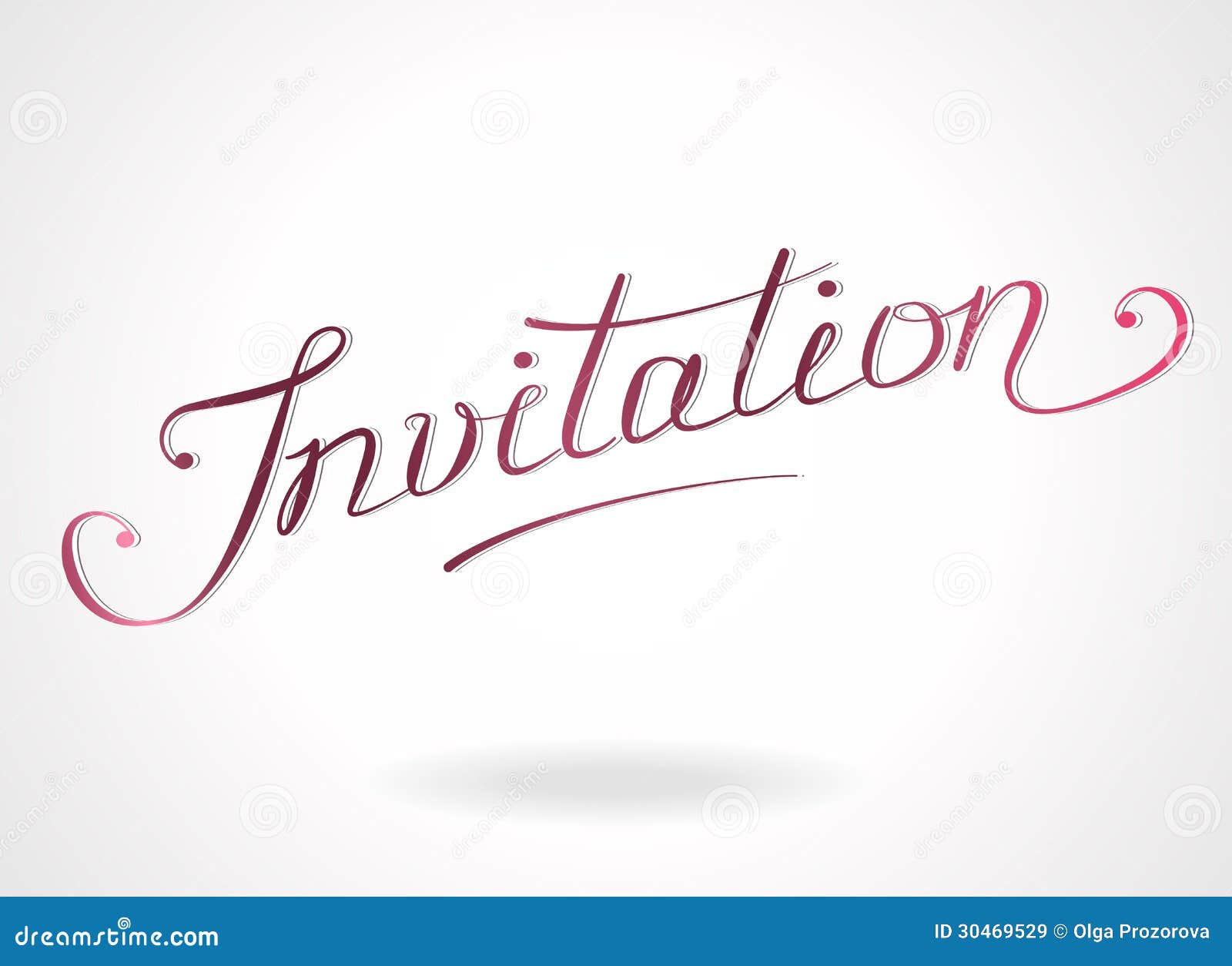 Main-lettrage De « invitation » Illustration de Vecteur - Illustration ...