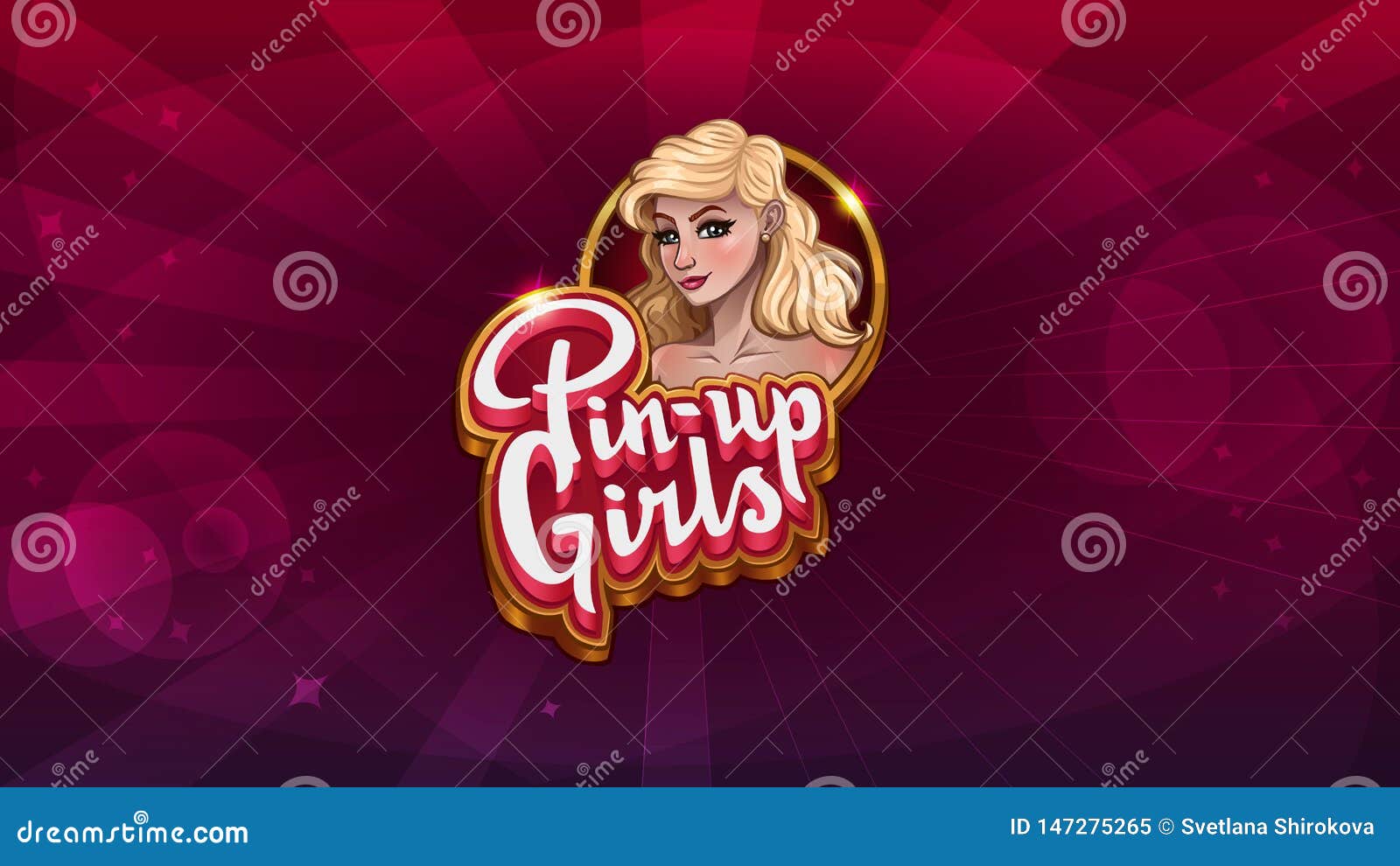 Logo Screen for Pin-up Girls Game Stock Vector - Illustration of design ...