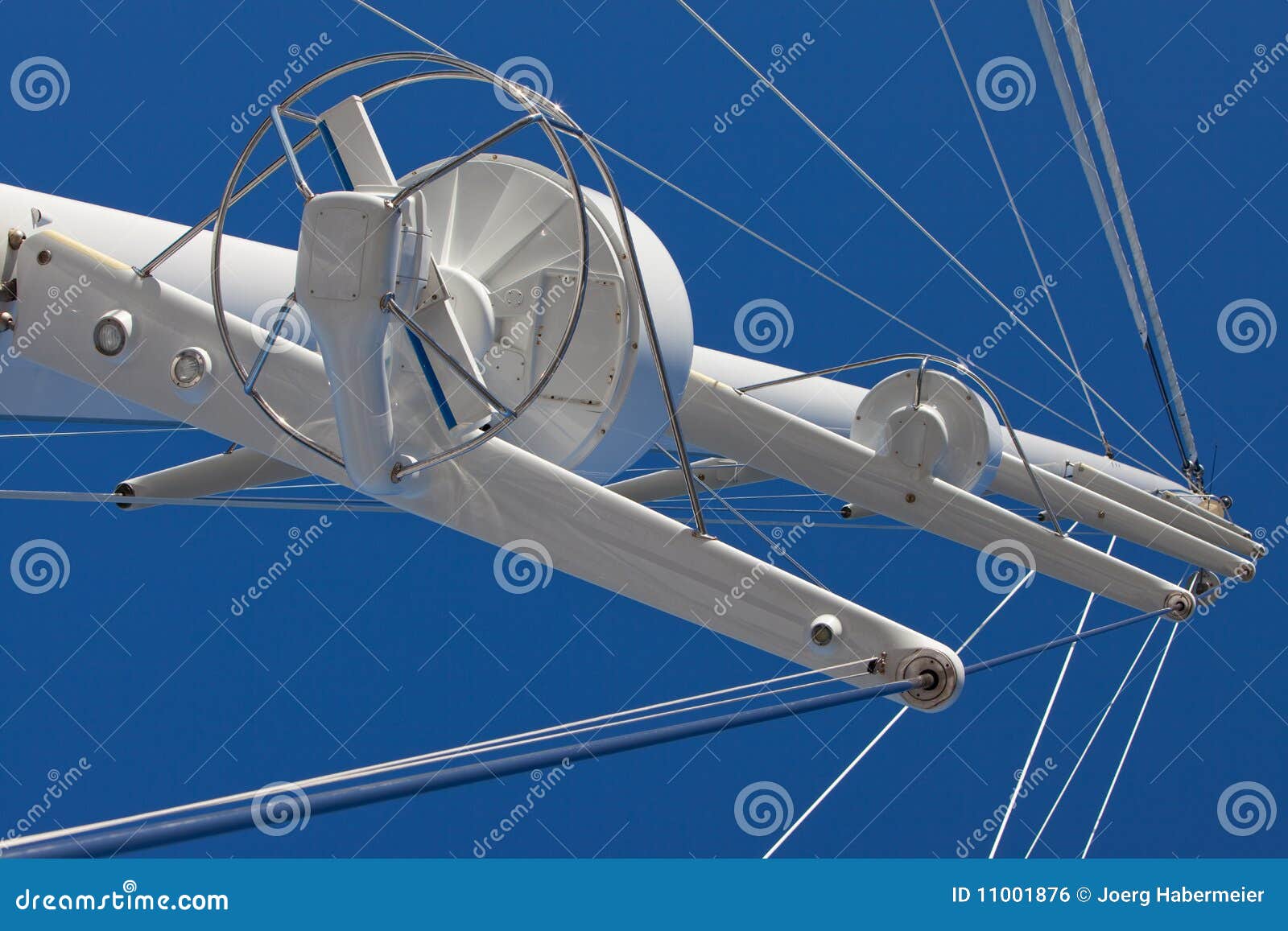 Main Mast from a Luxury Yacht Against Sky Stock Photo - Image of spars ...