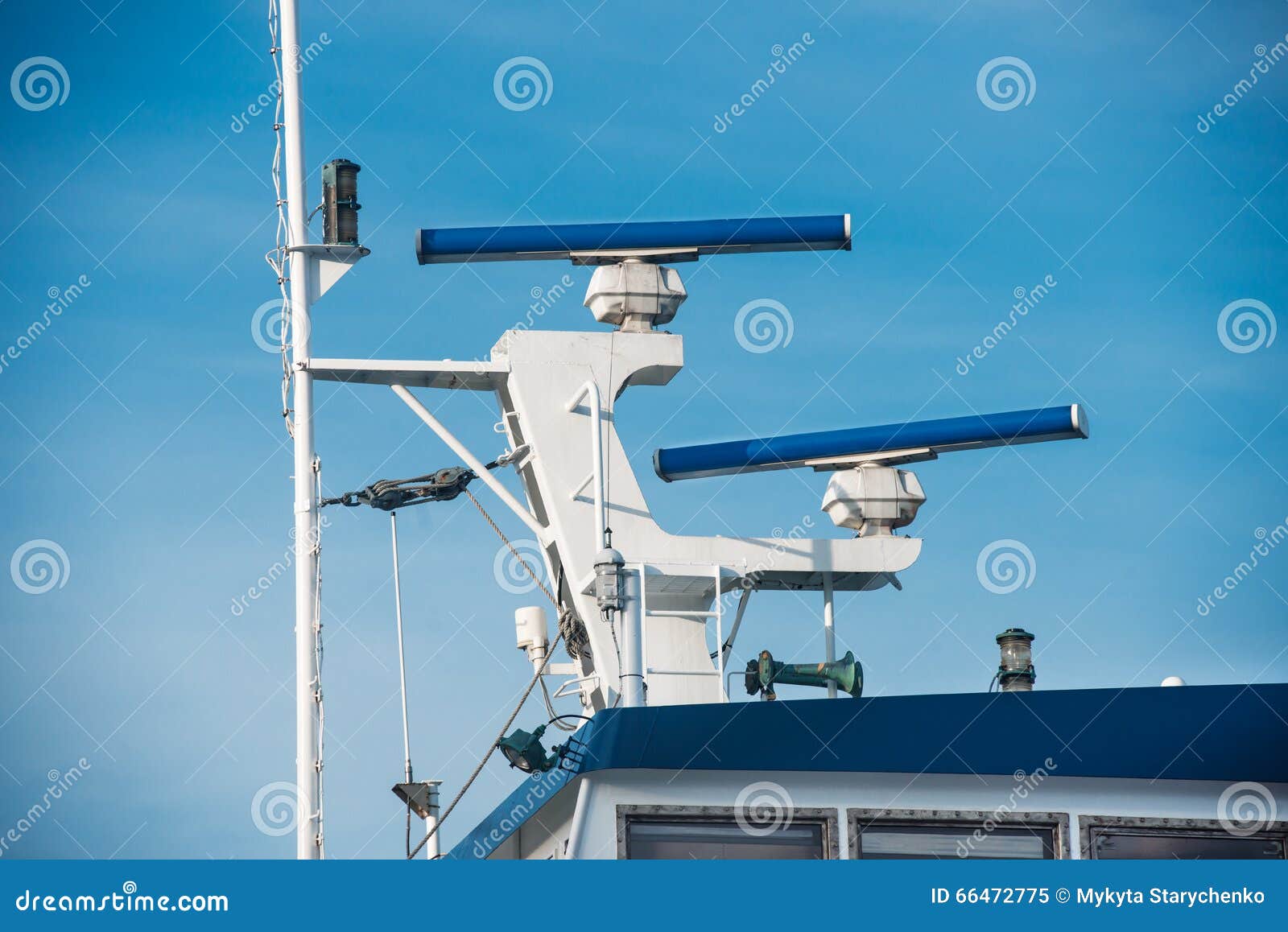 Main Mast of Passenger Ship with Navigation Equipment Stock Image ...