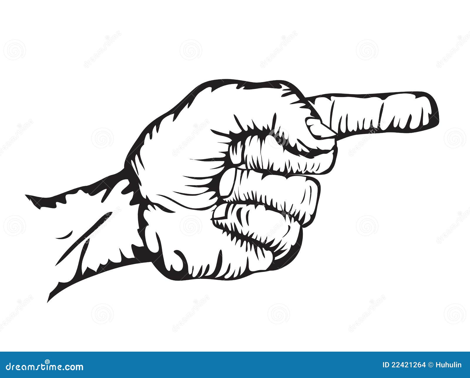 Main montrant le chemin illustration de vecteur. Illustration du ...