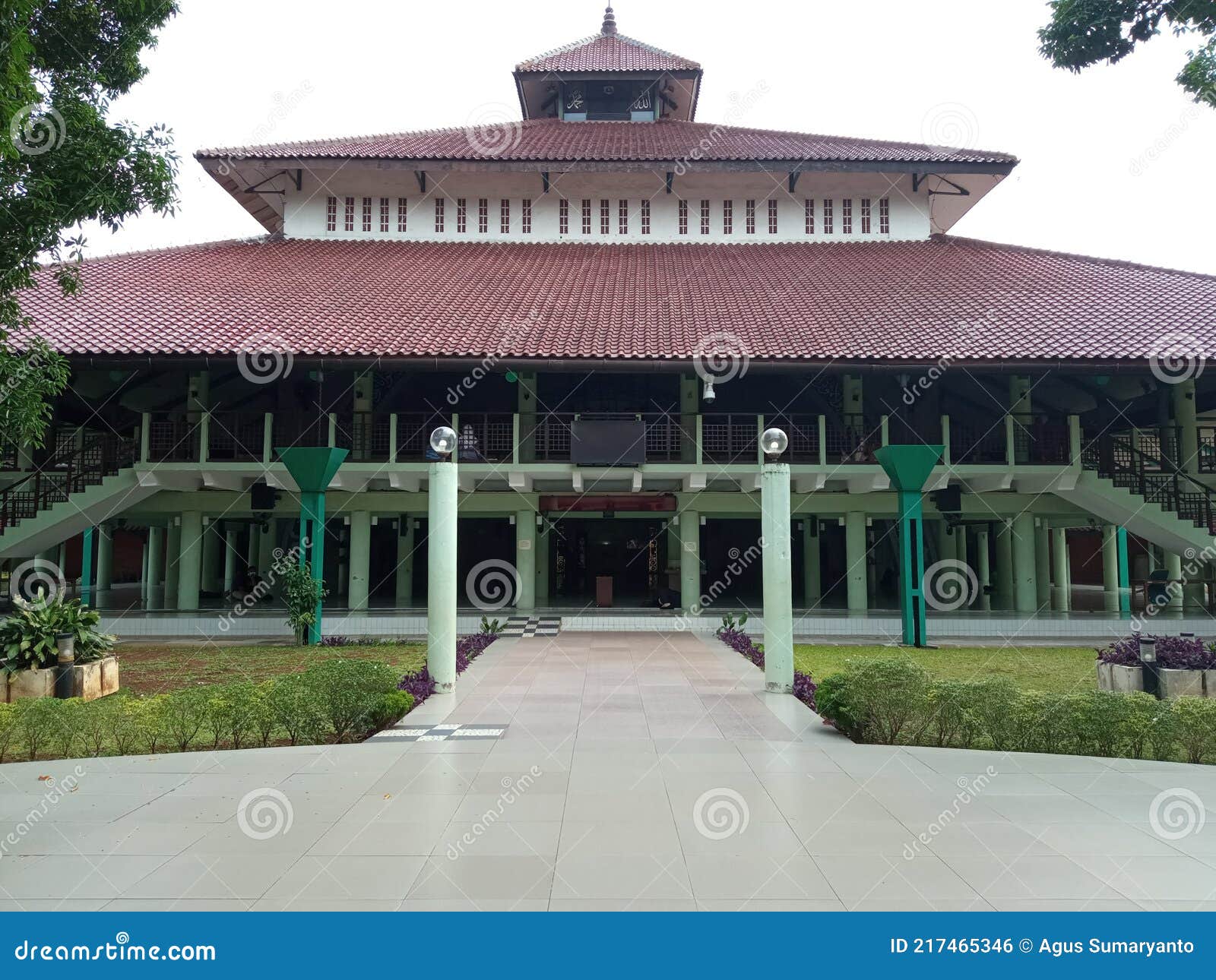 Main Mosque in Indonesia University Campus Stock Photo - Image of ...