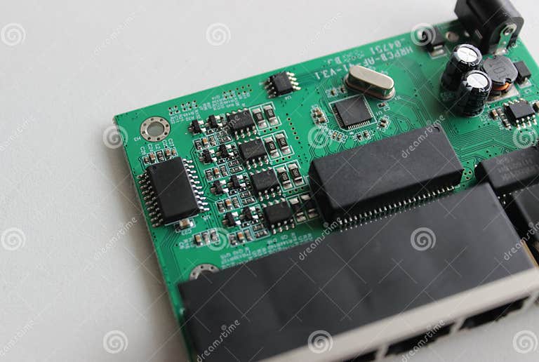 Main Network Switch Circuit Board with Four Soldered Controllers for ...