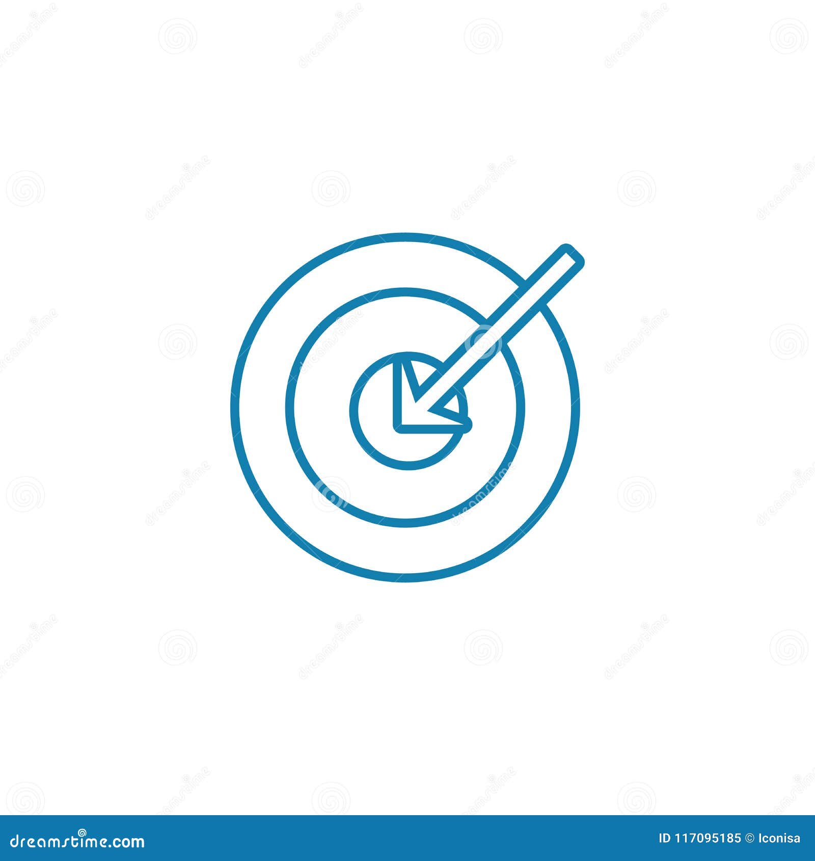 Main Objective Linear Icon Concept Main Objective Line Vector Sign