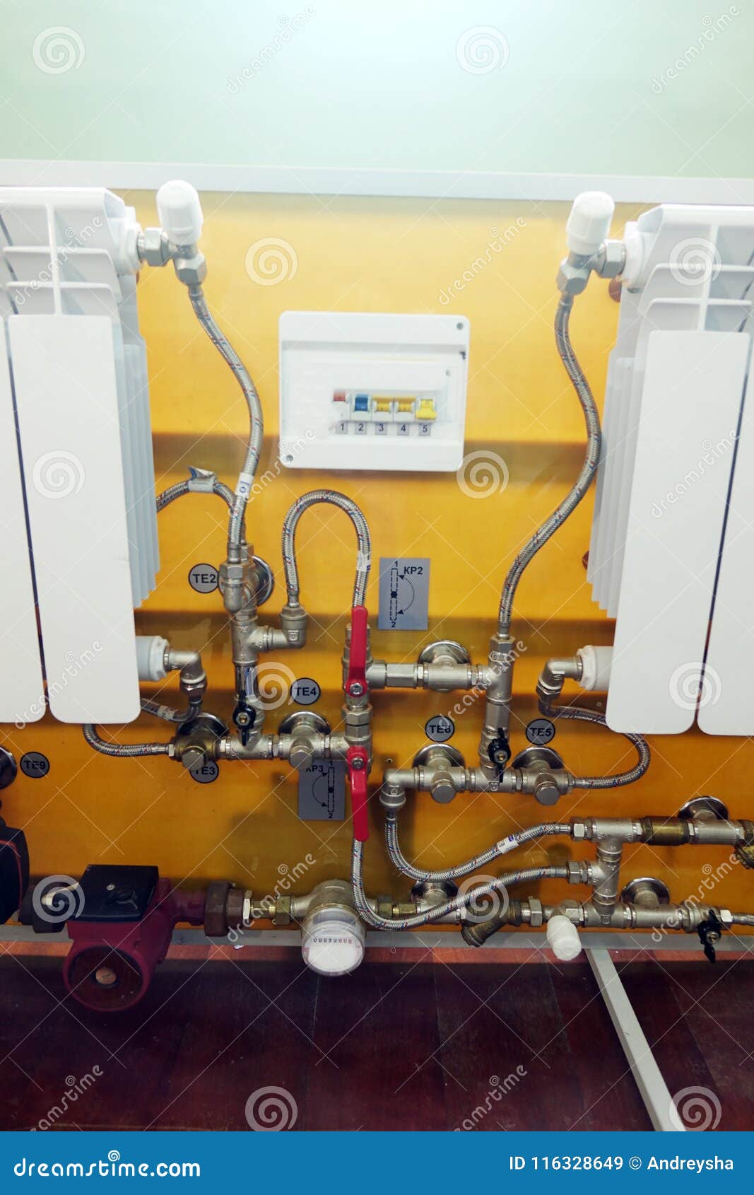 The Main Office of the Heating System of the House. Stock Image - Image ...