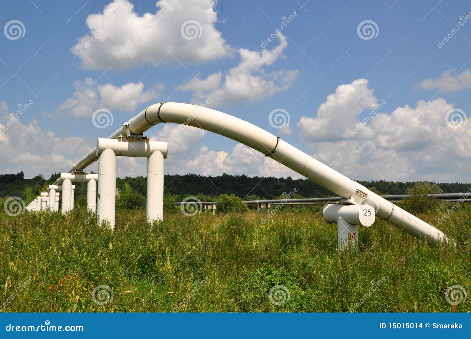 The Main Oil Pipeline of a High Pressure. Stock Photo - Image of ...