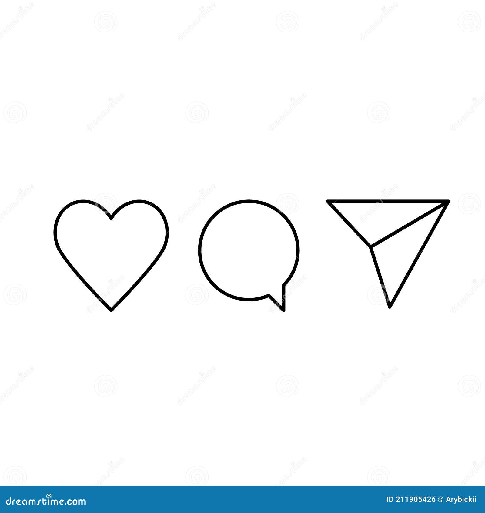 Main Outline or Linear Icon Set Stock Vector - Illustration of internet ...