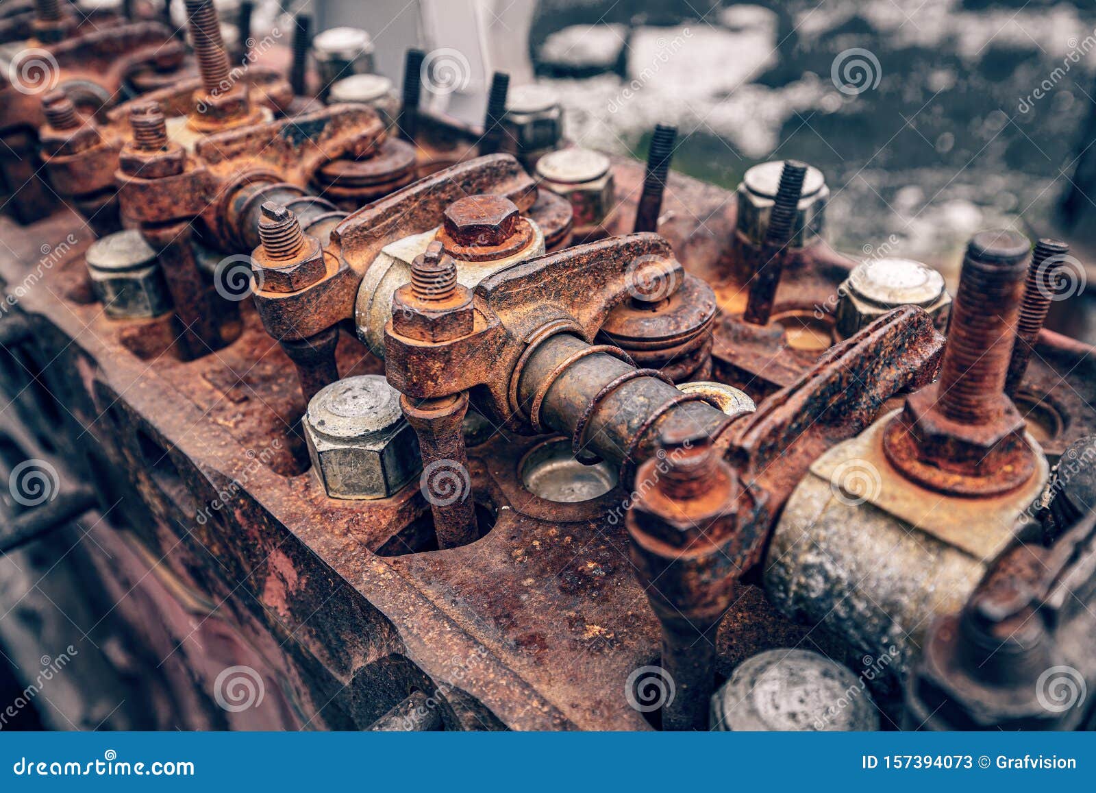 Old Rusty Car Engine Royalty-Free Stock Photography | CartoonDealer.com ...
