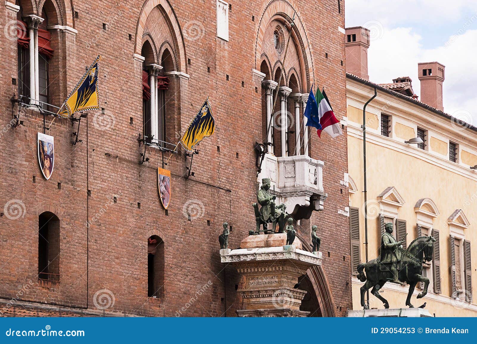 The Main Piazza of Ferrara Italy Stock Image - Image of church, marfisa ...
