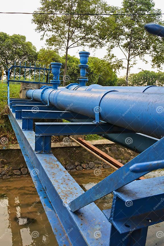 The Main Pipe of the Water Channel that Passes through the Small River ...