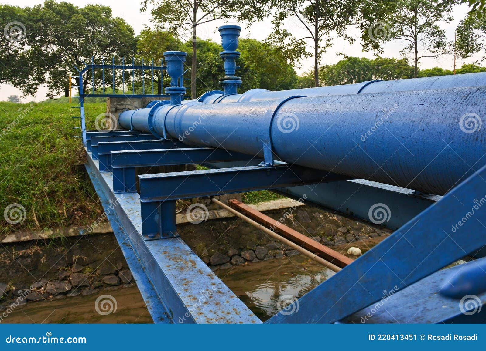 The Main Pipe of the Water Channel that Passes through the Small River ...