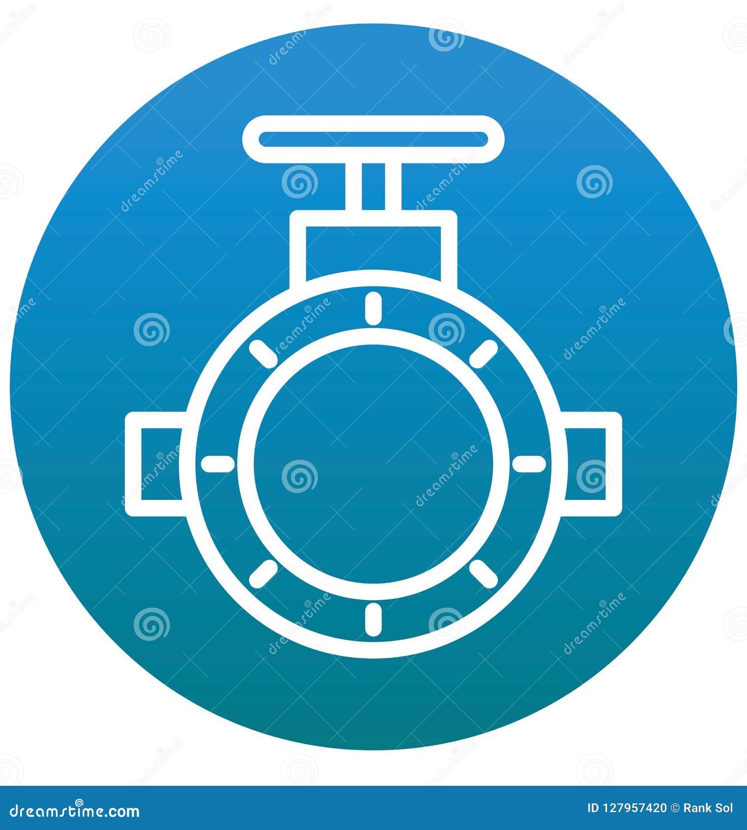 Main Pipeline, Pipe Valve Isolated Vector Icon Can Be Easily Modified ...