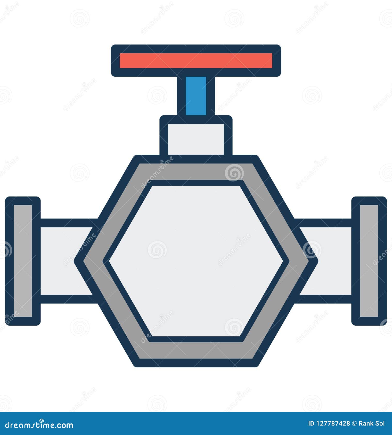 Main Pipeline, Pipe Valve, Vector Icon Can Be Easily Modified or Edit ...