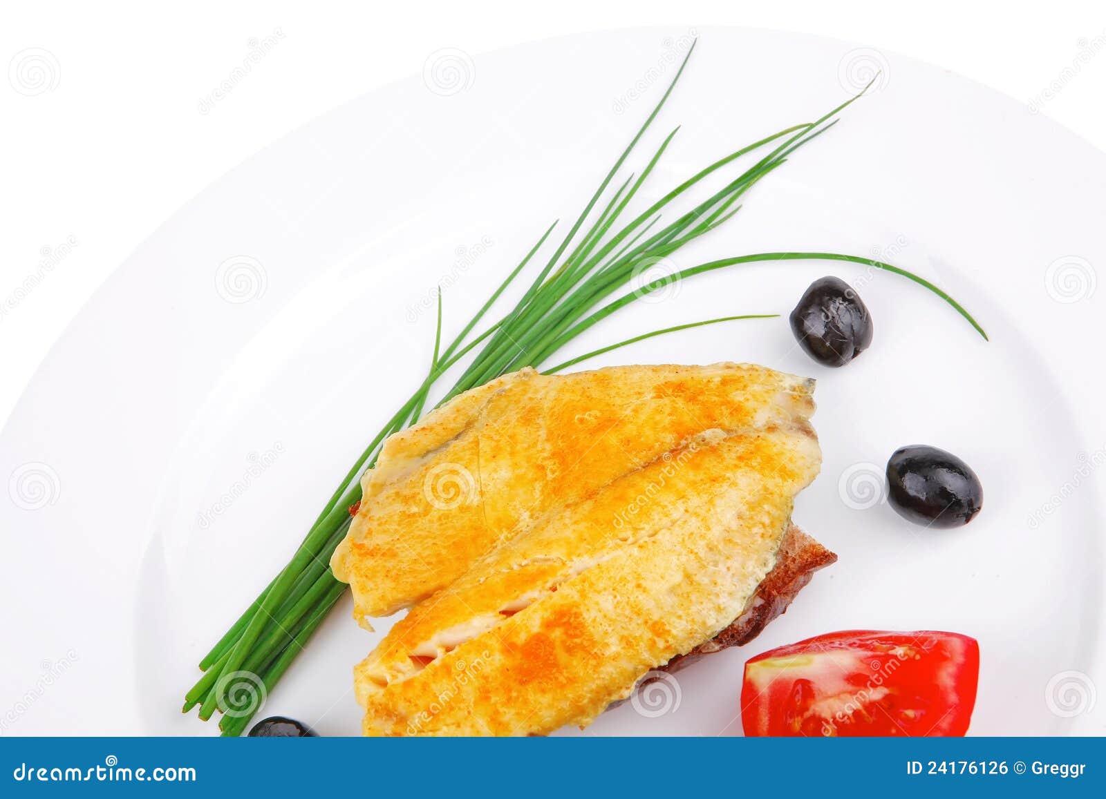 Main Portion: Served Roast Golden Fish Fillet Stock Photo - Image of ...