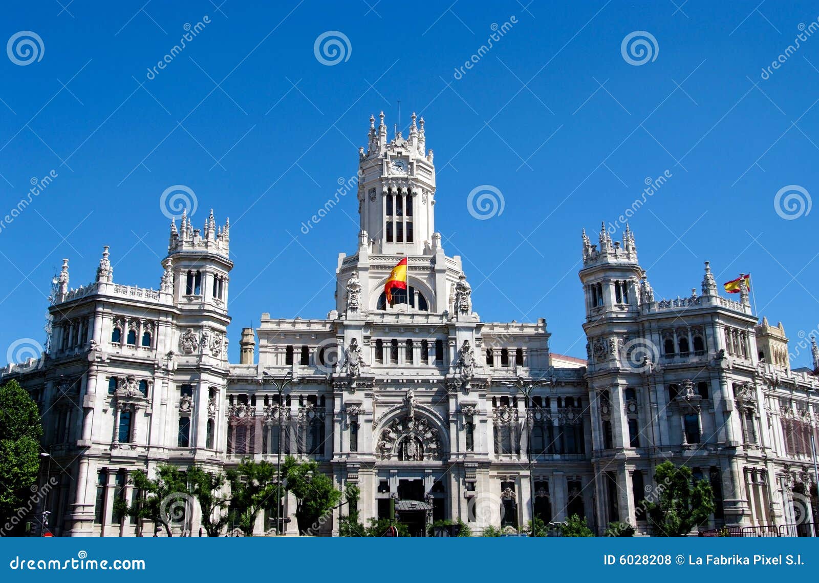 Main Post-office Building in Madrid Stock Photo - Image of architecture ...