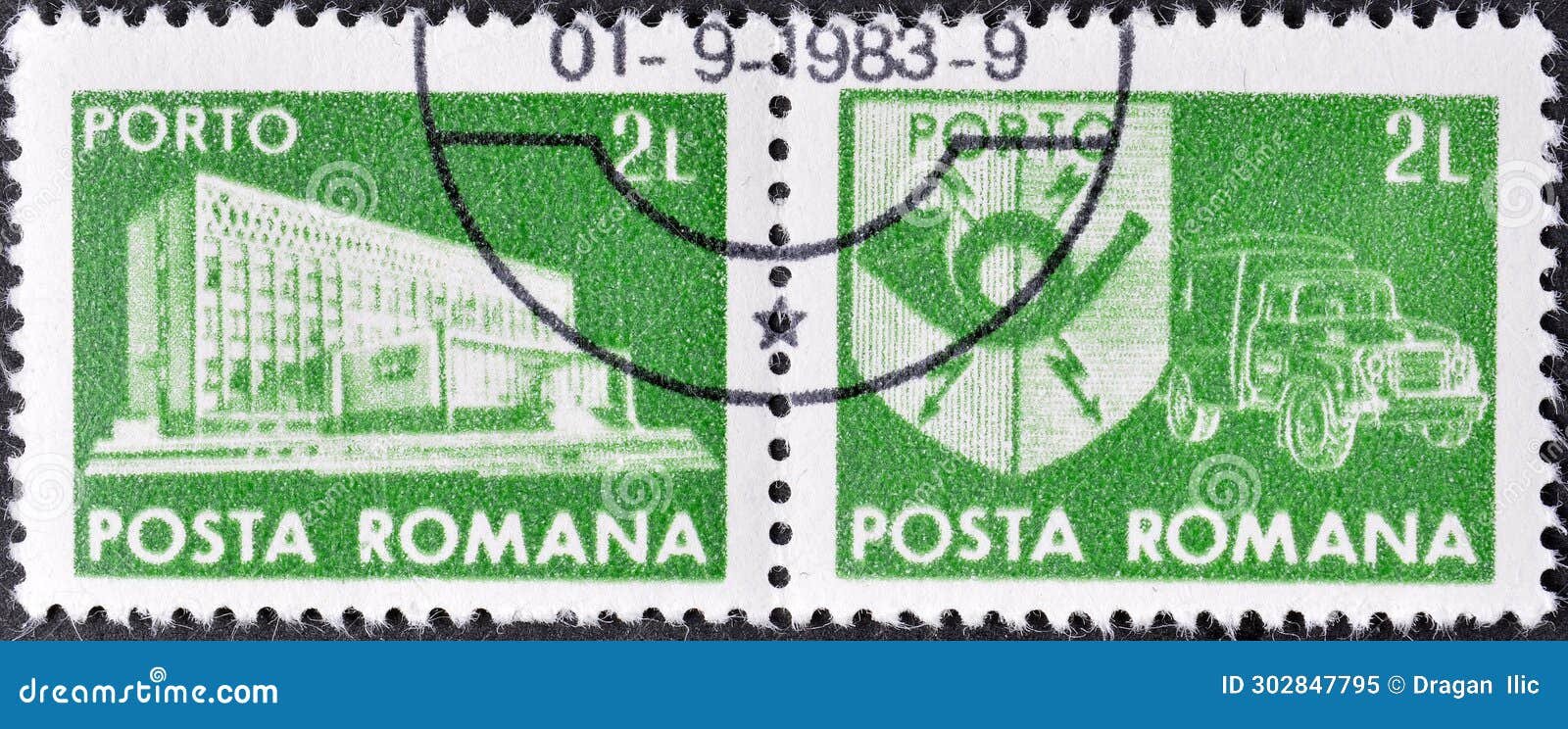 Main Post Office Building, Post Horn and Mail Truck Editorial Image ...