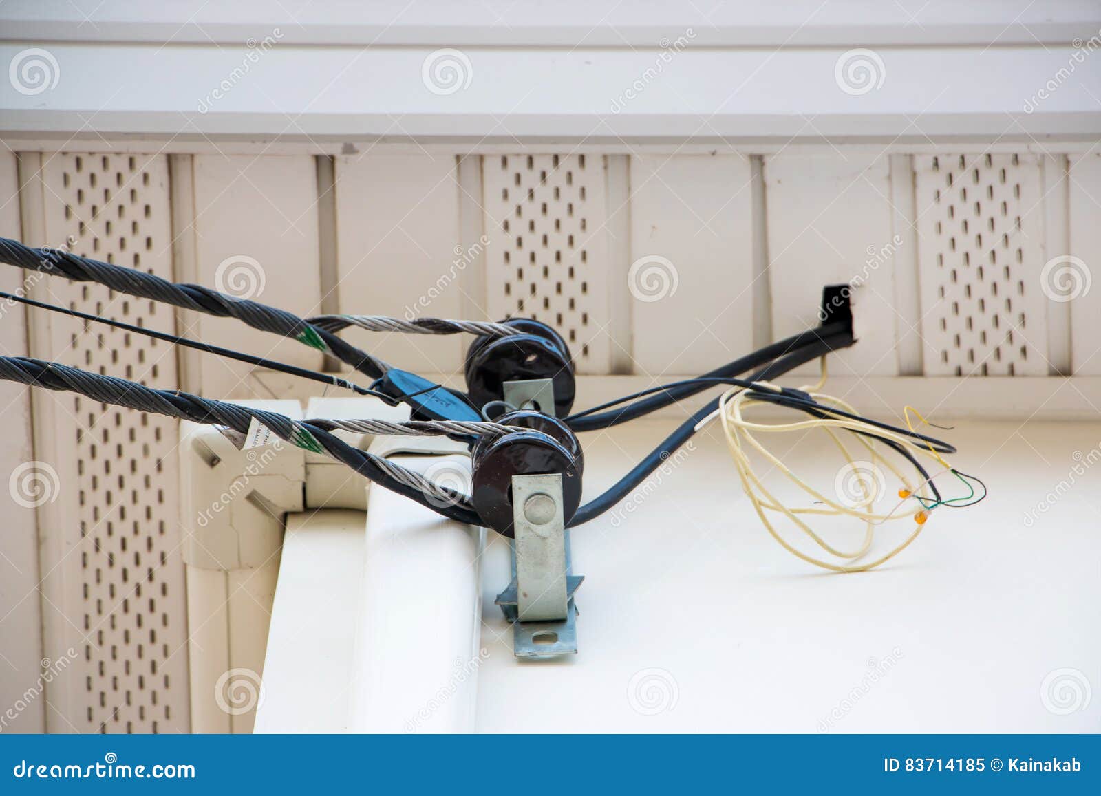 The Main Power Cable Installed With Flexible Cable Conduit To Floating ...