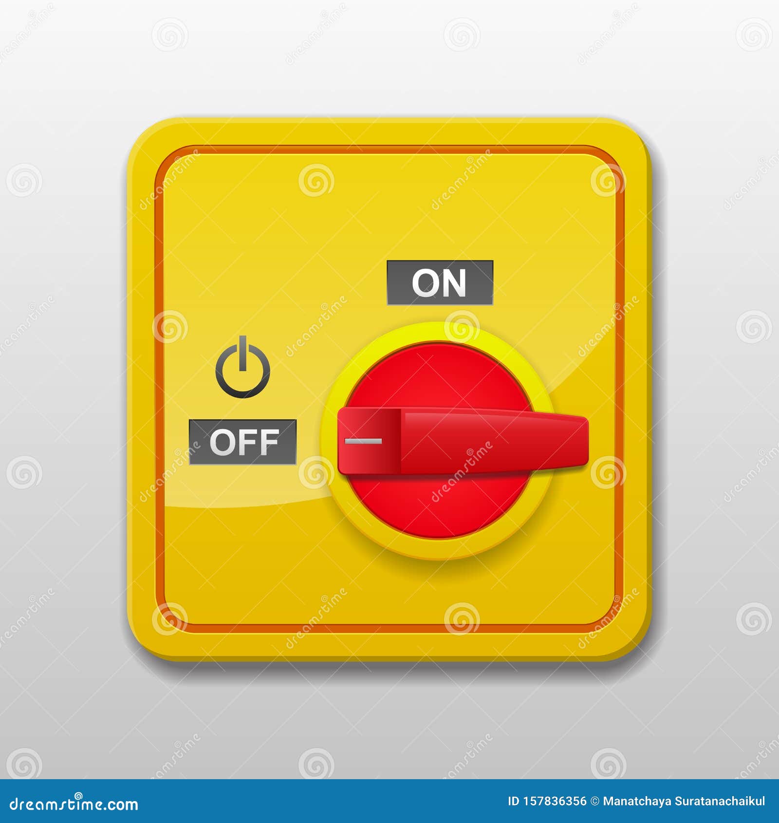 Main power switch. stock illustration. Illustration of controller ...