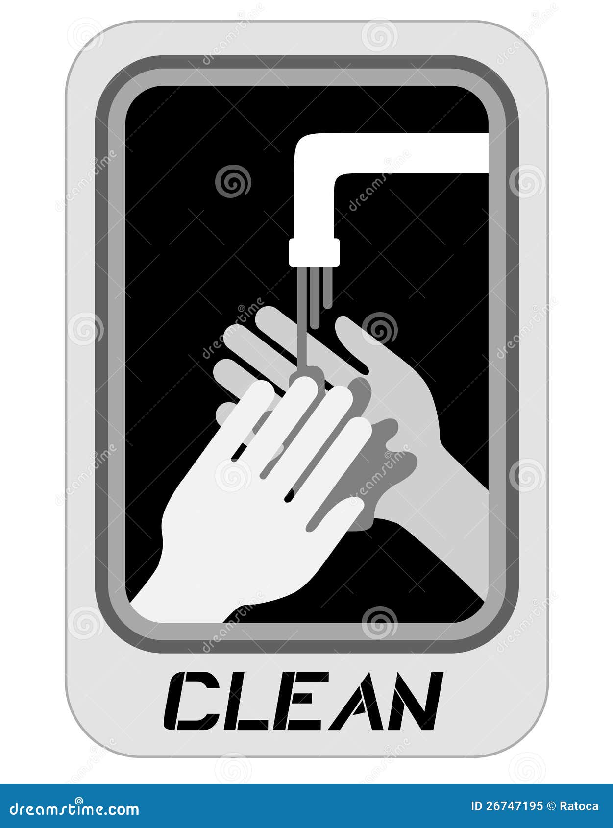 Main propre illustration de vecteur. Illustration du prise - 26747195