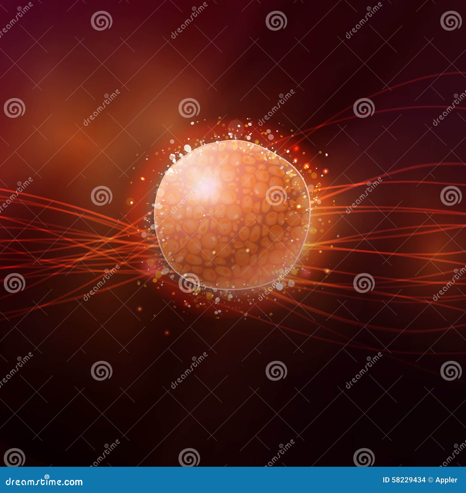 Main Red Particle Illustration Stock Vector - Illustration of chemical ...