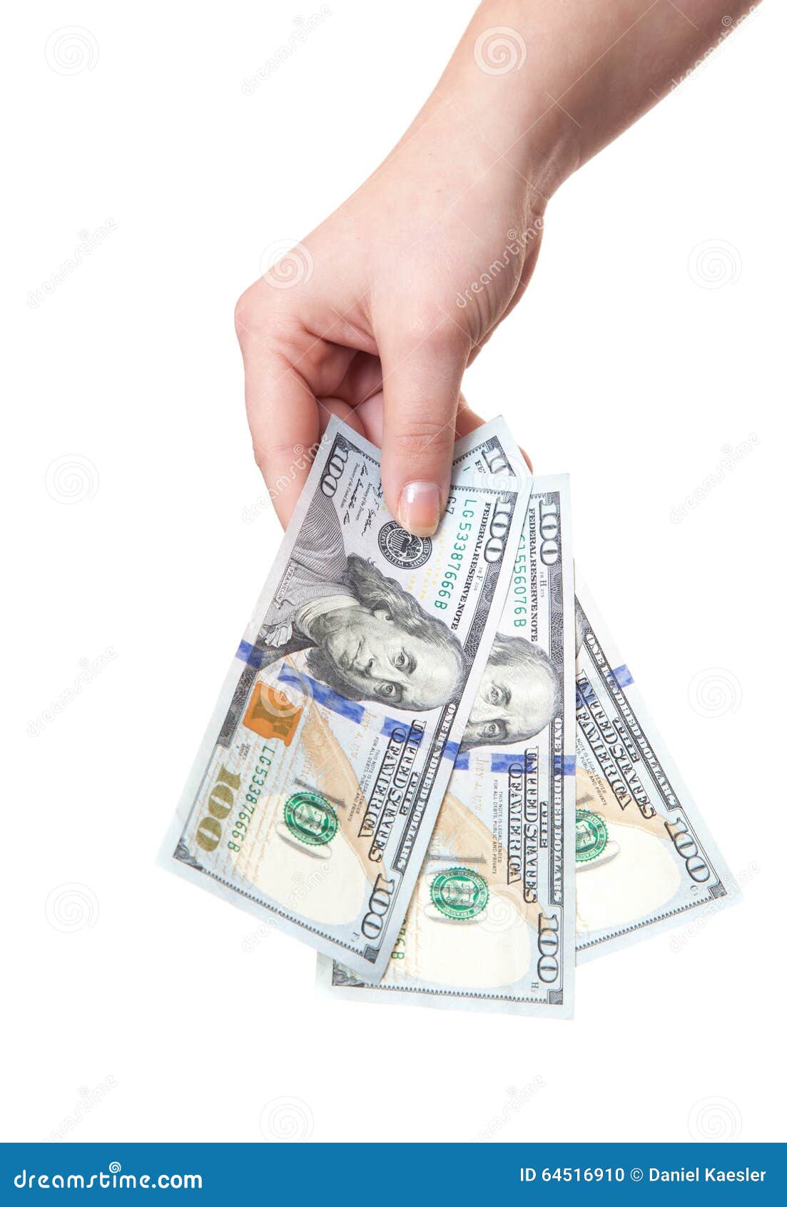 Main Retenant Cents Notes Du Dollar Photo stock - Image du richesse ...