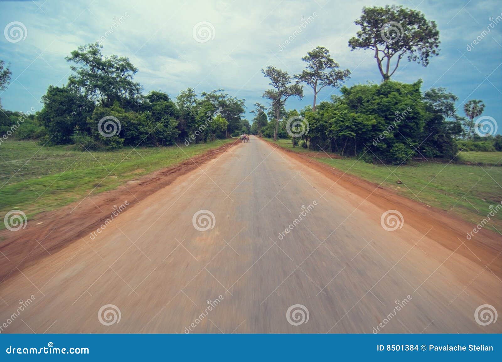 Main Road Path from Angkor`s Temple.Cambodia Stock Photo - Image of ...