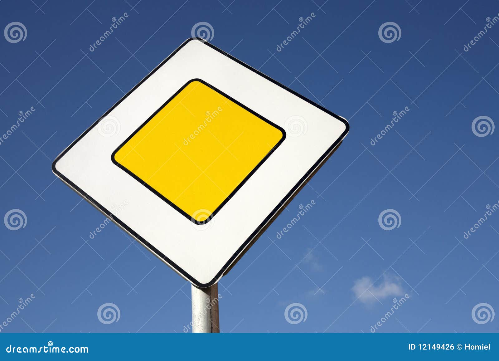 Main road sign stock photo. Image of right, symbol, sign - 12149426